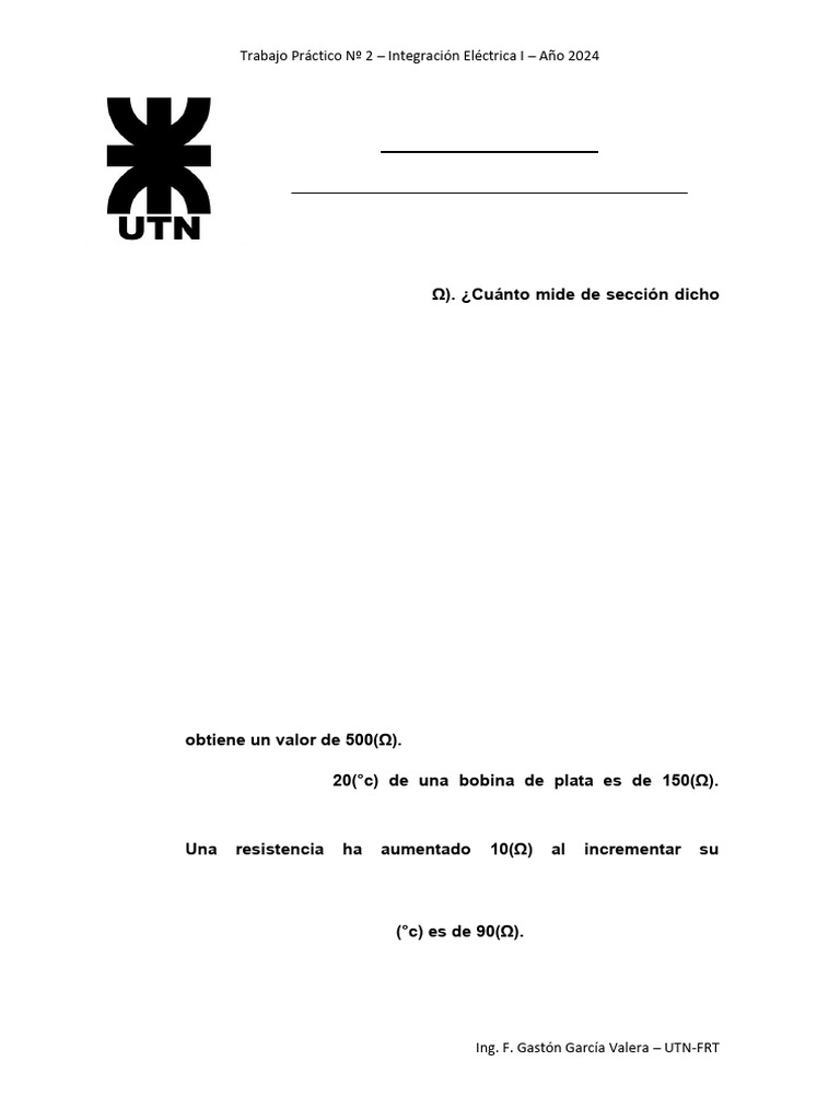TP #2 - Integ Eléc I - 2024 | PDF | Ciencia y matemáticas