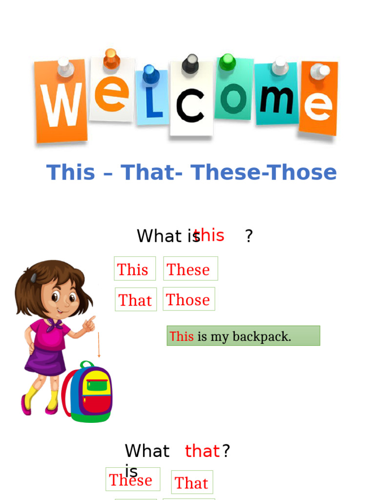 Demonstrative This That These - Those - 1 | PDF | Foreign Language Studies