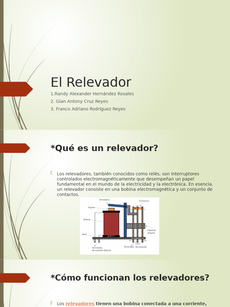 El Relevador | PDF | Relé | Ingenieria Eléctrica