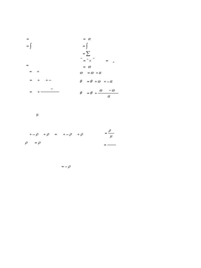 Midterm Formula Sheet | PDF