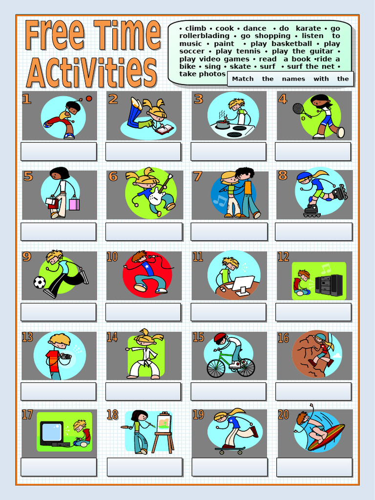 Fun Activities to Match with Pictures | PDF | Home & Garden