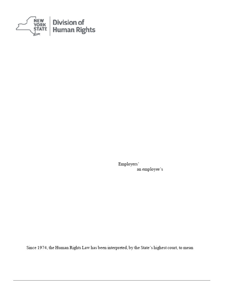 Nysdhr Guidance Pregnancy Discrimination | PDF | Employment | Disability