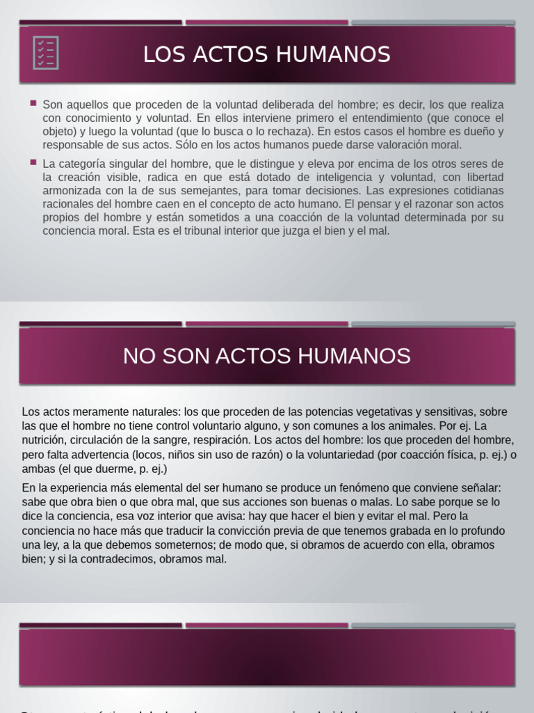 Actos Humanos: Ética y Responsabilidad | PDF | Mal | Moralidad