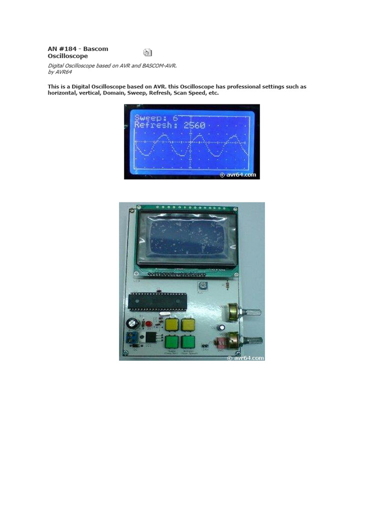 Bascom Oscilloscope | PDF | Computers