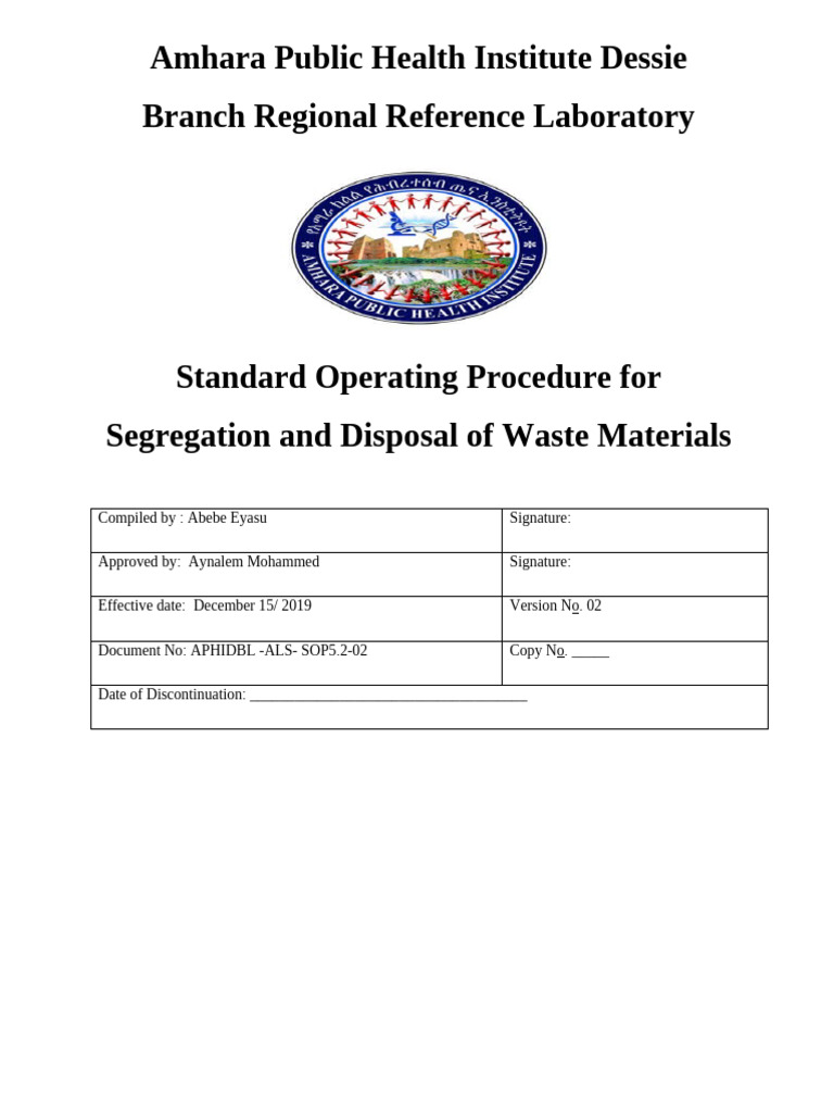 Lab Waste Disposal SOP Guide | PDF | Waste | Pollution