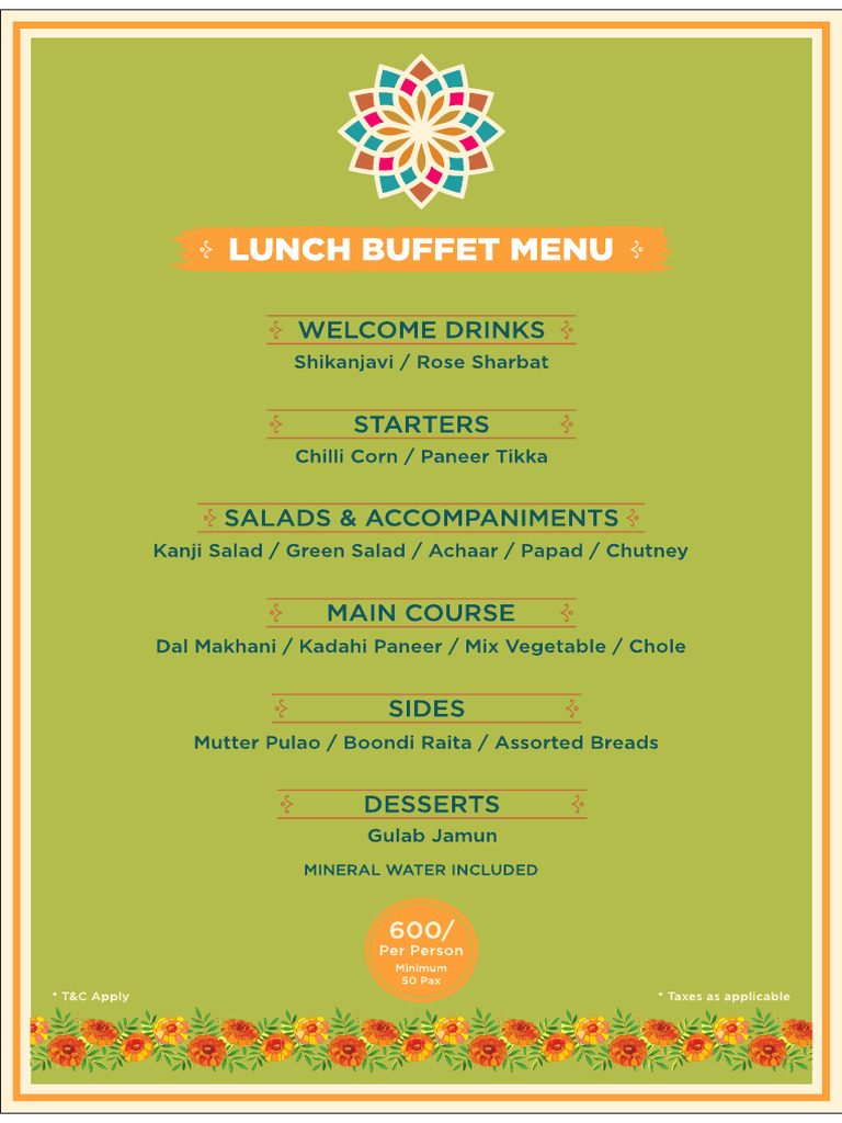 Buffet Menu | PDF