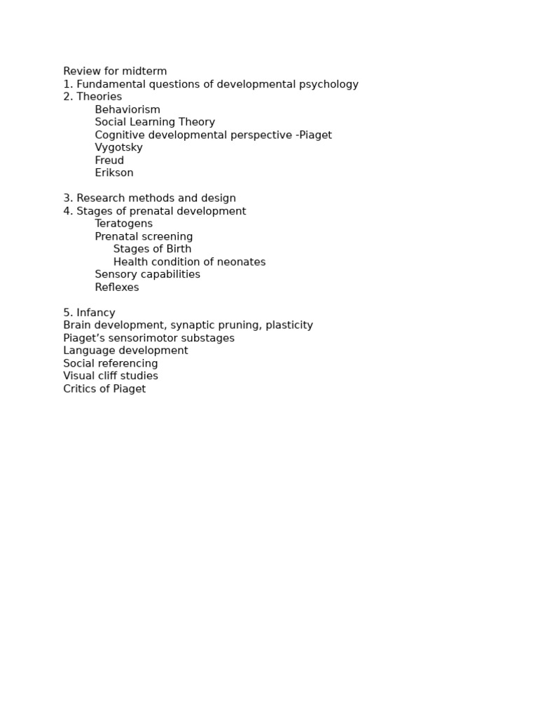 Review For Midterm | PDF