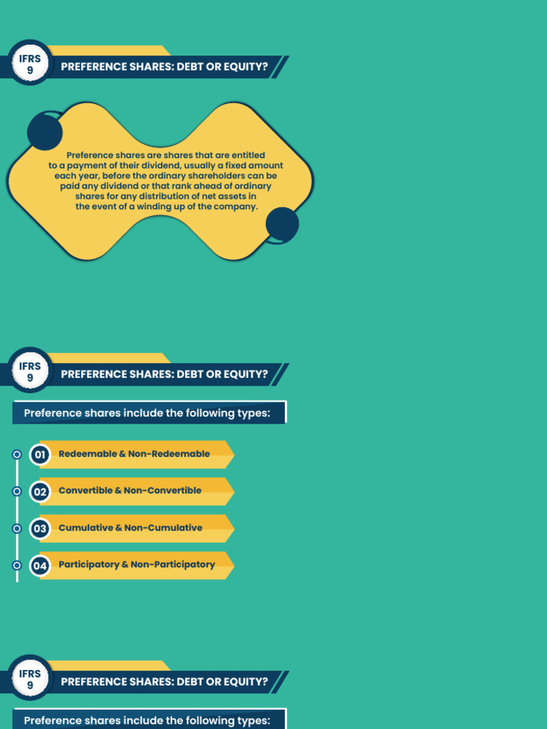Pref Shares (Redemable and Non Redemable Classification) | PDF | Preferred Stock | Equity (Finance)