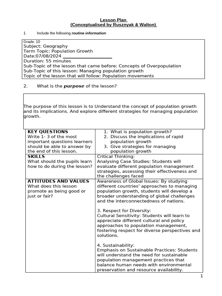Managing Population Growth in Grade 10 | PDF | Population Growth ...