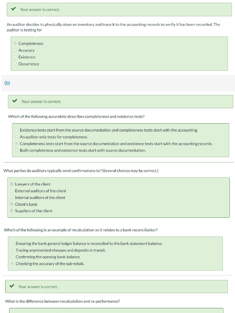 Practice Test Chapter 5 Part 1, Auditing PDF | PDF