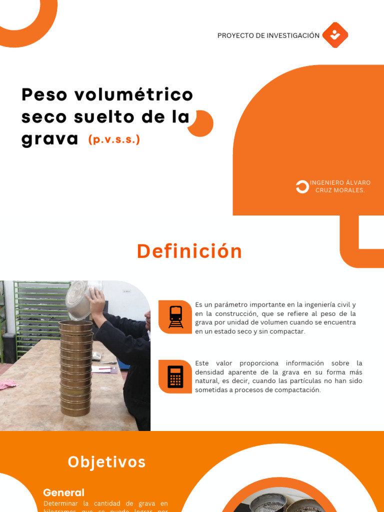 Peso Volumetríco Seco Suelto de La Grava | PDF | Grava | Volumen