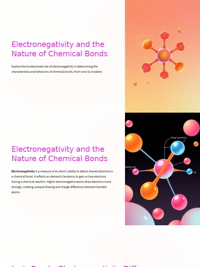 Electronegativity and The Nature of Chemical Bonds | PDF | Chemical Polarity | Chemical Bond