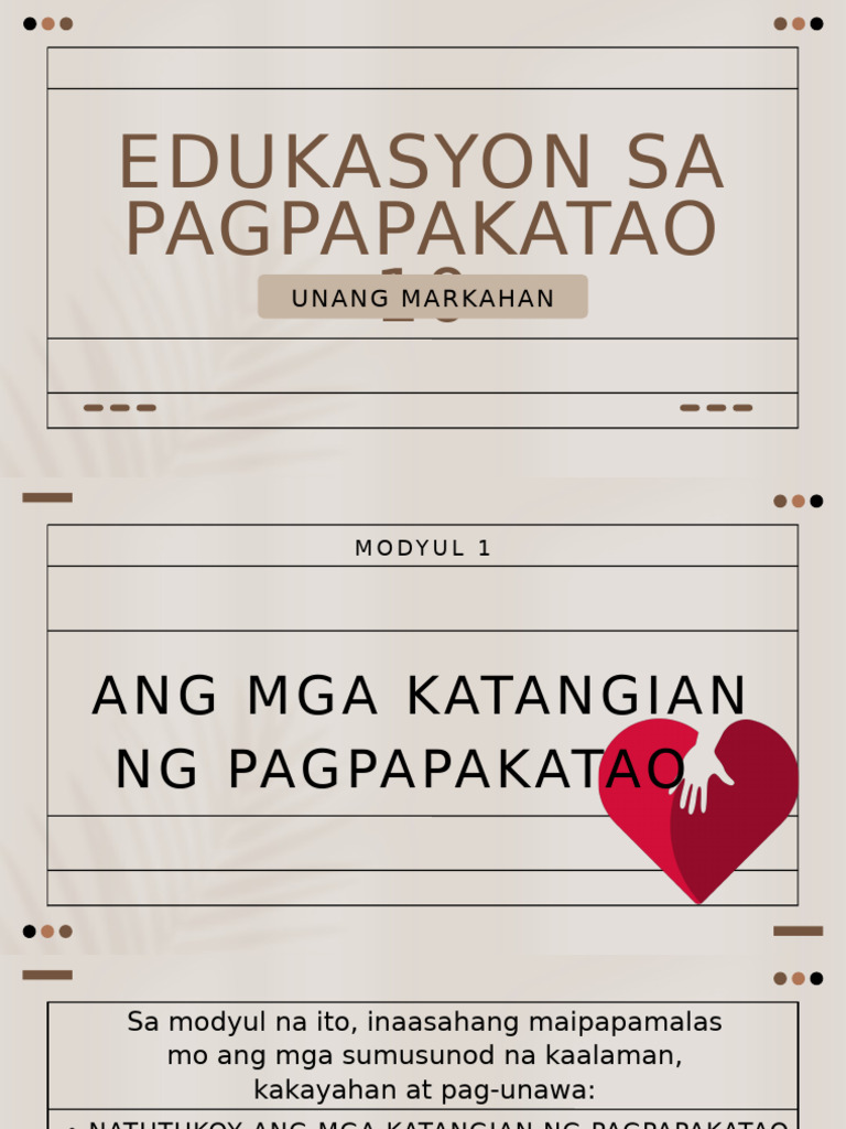 ESP 10 Modyul 1 Presentation 1 | PDF