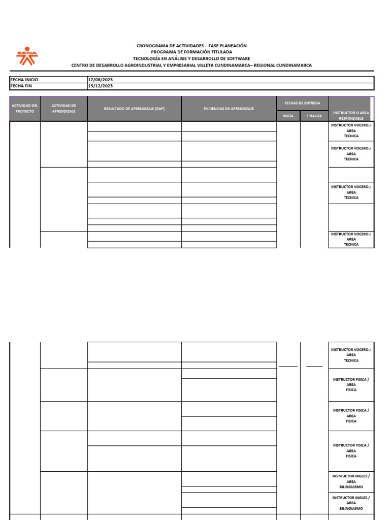 cronograma fase planeacion | PDF | Software | Lenguaje de modelado ... cronograma fase planeacion | PDF | Software | Lenguaje de modelado ...