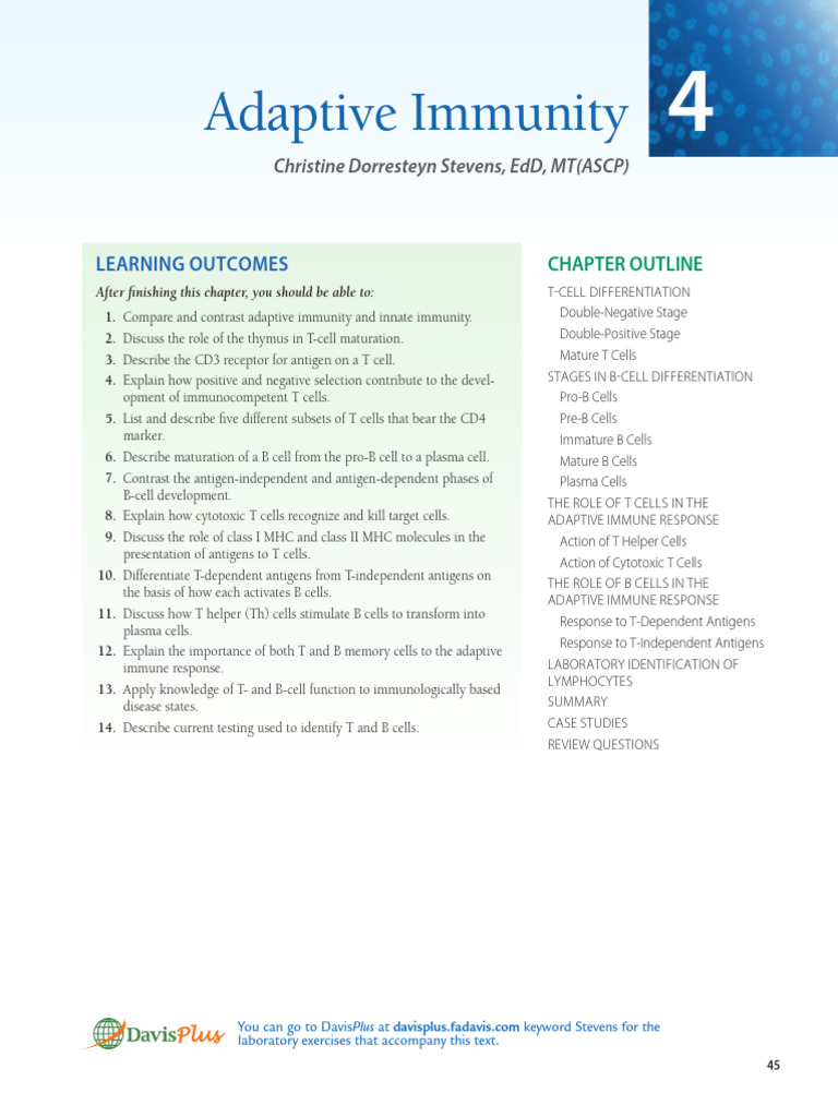 1? Adaptive | PDF | T Cell | T Helper Cell
