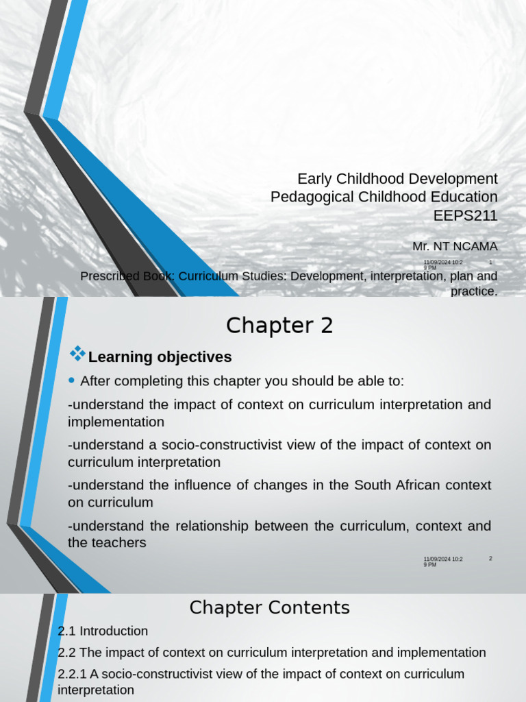 C2 EEPS211 Early Childhood Development | PDF | Curriculum