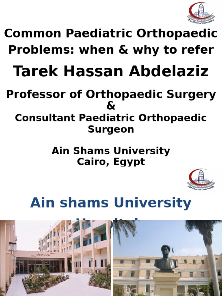 Common Ped Ortho Problems When & Why To Refer' | PDF | Medical ...