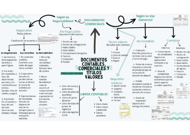 Mapa Mental - Documentos Contables y No Contables | PDF