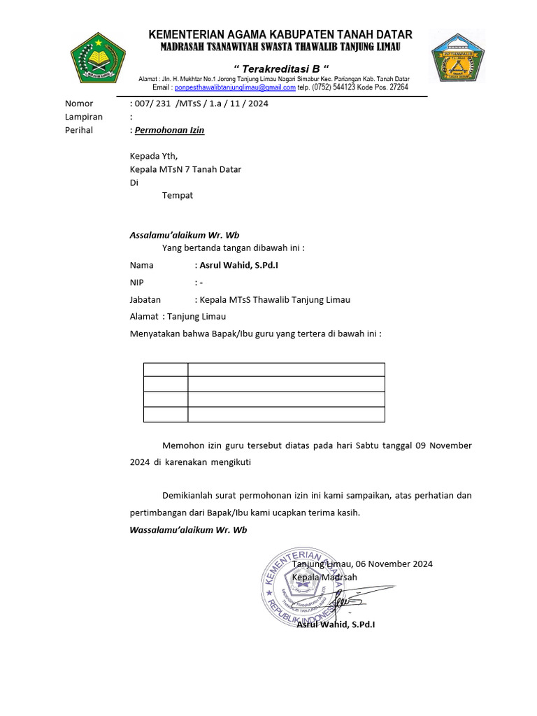 IZIN BUK Eza DKK | PDF