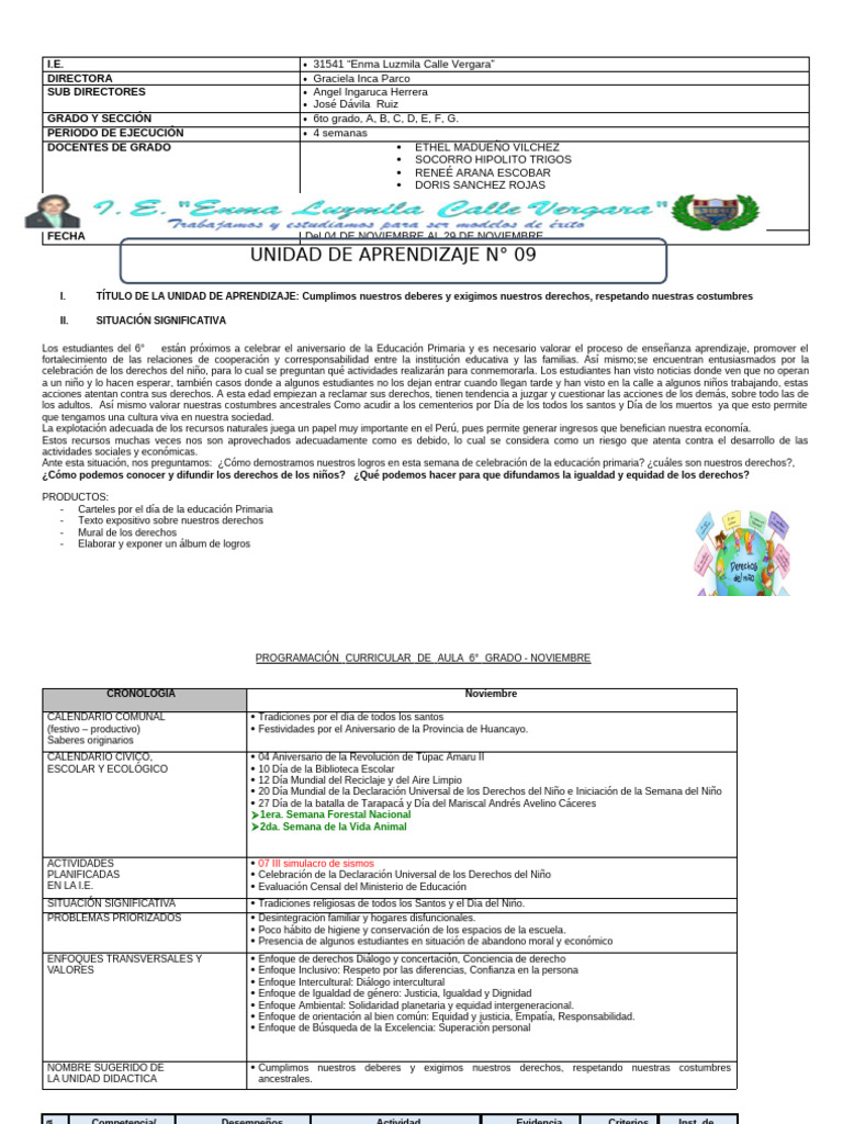 Derechos y Deberes en Educación Primaria | PDF | Geometría | Química