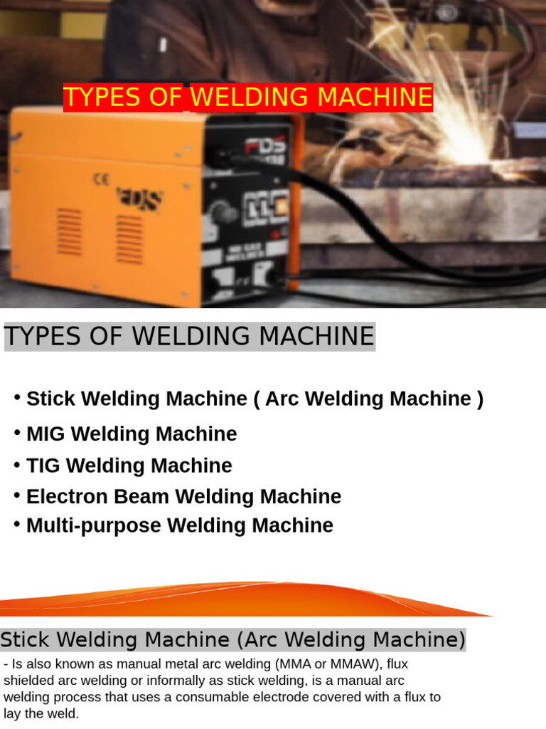 Types of Welding Machine | PDF | Technology & Engineering