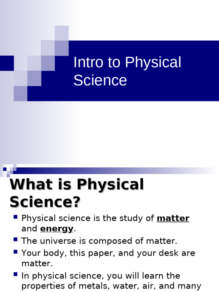 1.-Intro To Physical Science - Chapter 1 | PDF | Science | Physics
