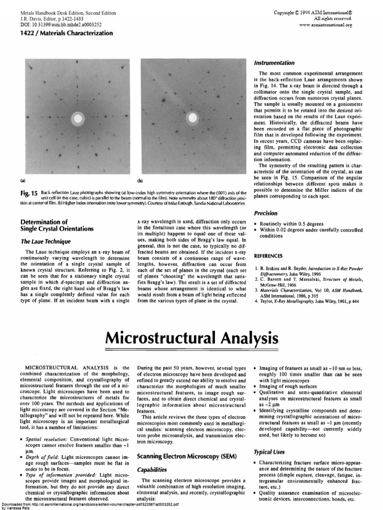 Microstructural Analysis | PDF | Scanning Electron Microscope | Energy ...