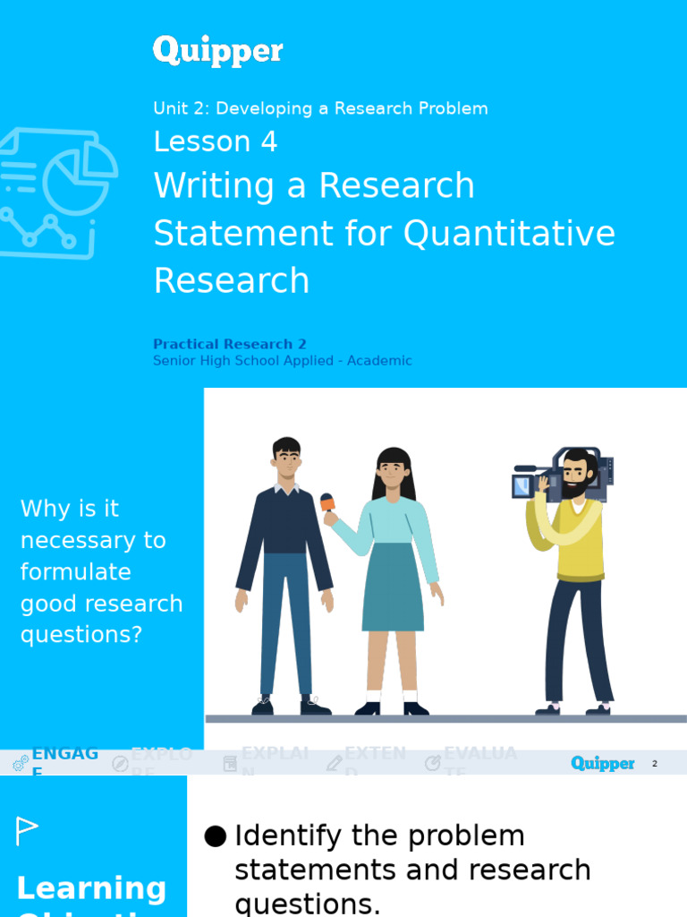 UNIT 2 LESSON 4 Writing A Research Statement For Quantitative Research ...