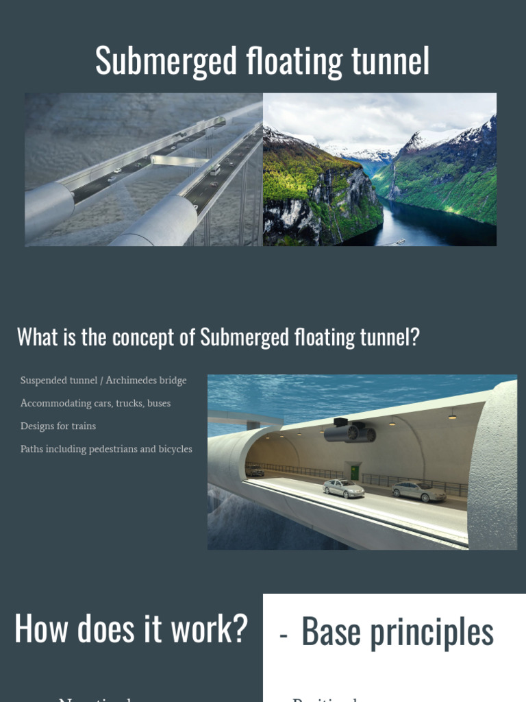 Submerged Floating Tunnel - Prezentacja | PDF | Technology & Engineering