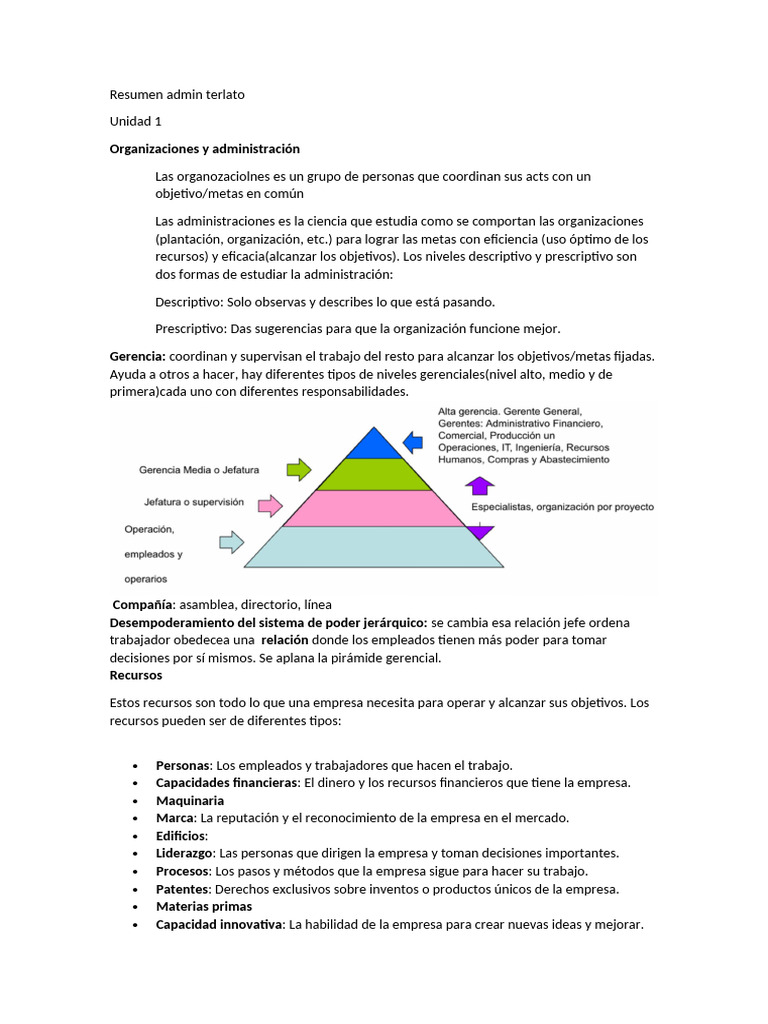 Resumen Admin Terlato | PDF | Business | Liderazgo