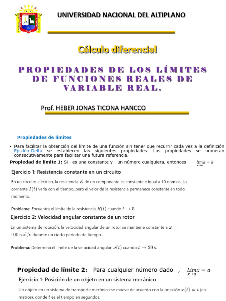 Propiedades de Limites Mec | PDF