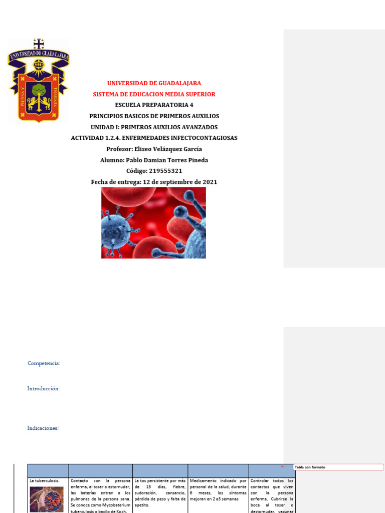 U1 Act1.2.4 | PDF | Sarampión | Enfermedades y trastornos