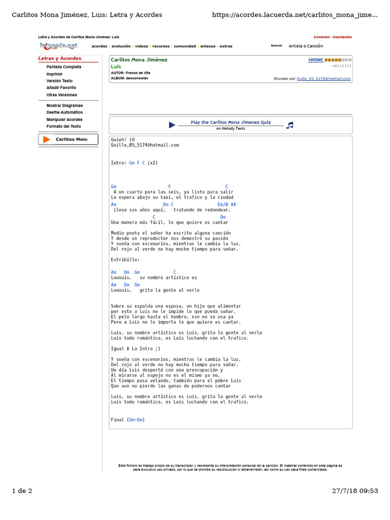 Luis LaMona | PDF | Música grabada | Grabación de sonido