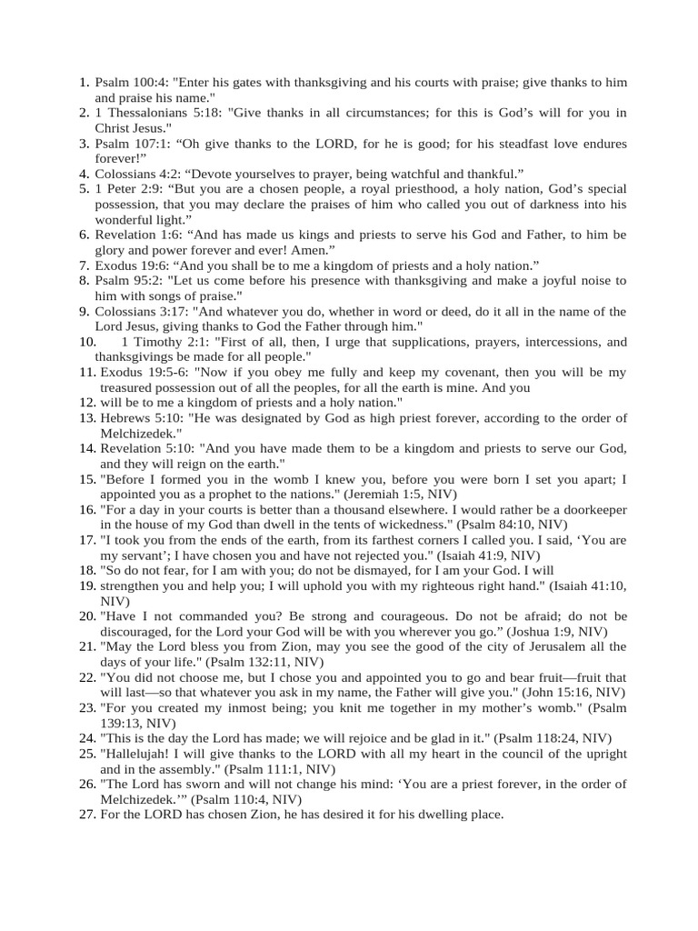 Selected Thanksgiving Verses | PDF | Book Of Isaiah | Glory (Religion)
