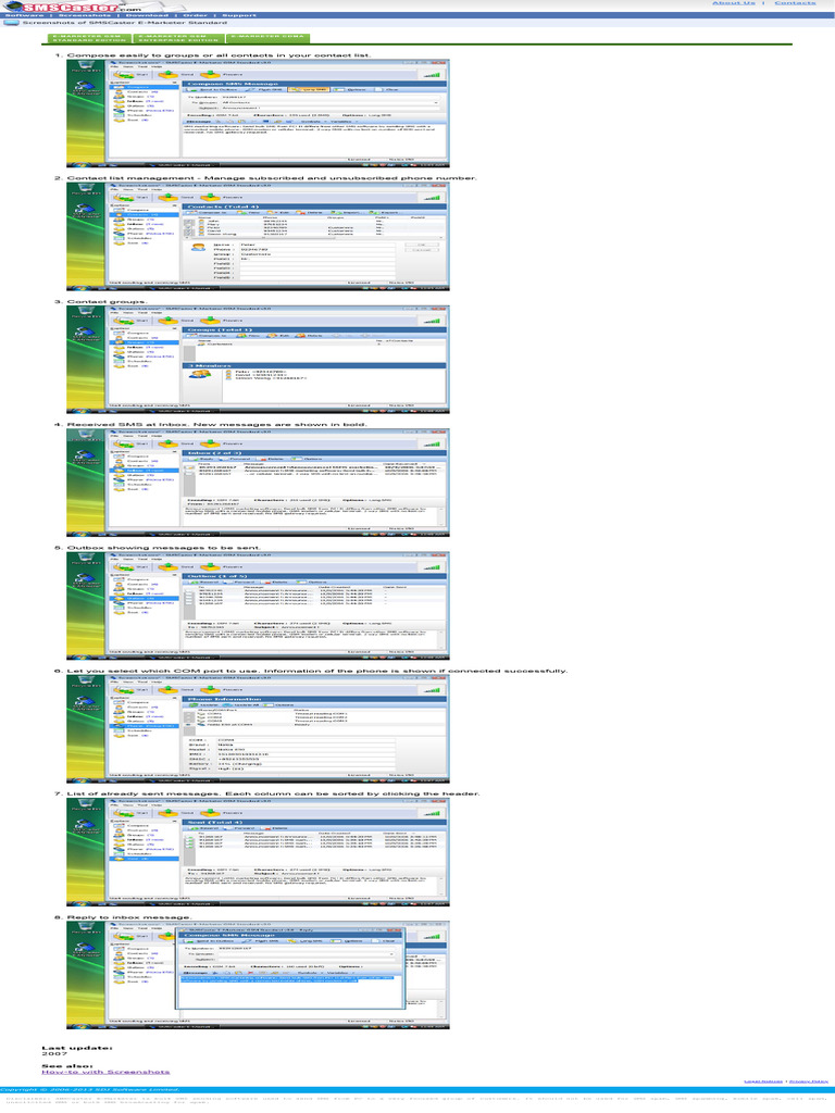 Etapes Message Sms Caster | PDF