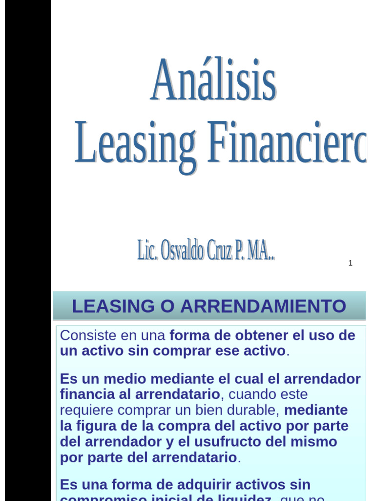 Tema Leasing Financiero | PDF | Business | Hoja de balance