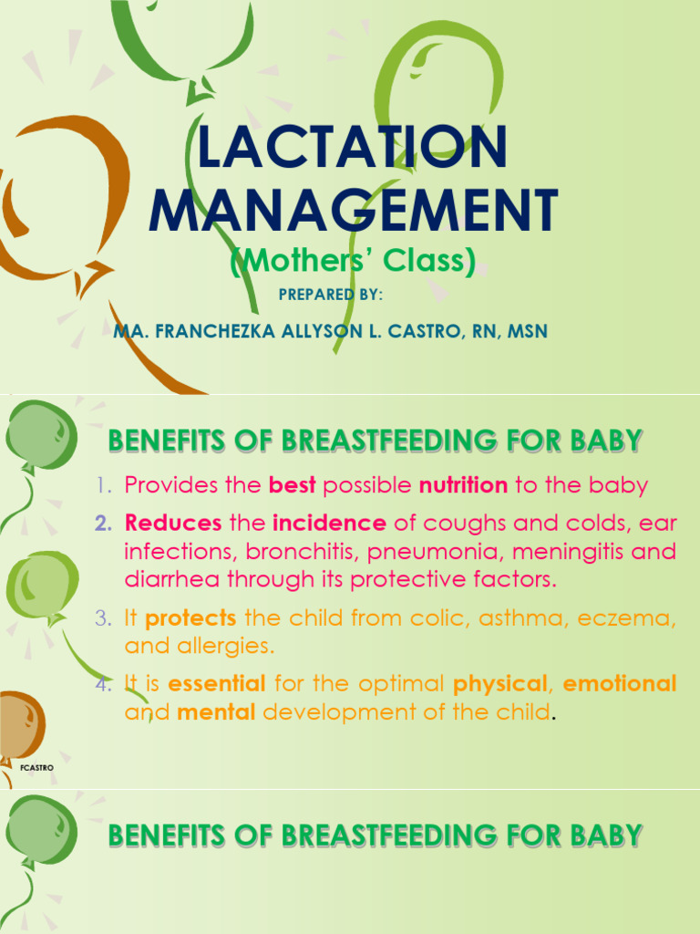 Lactation Management Revised | PDF | Breastfeeding | Infants