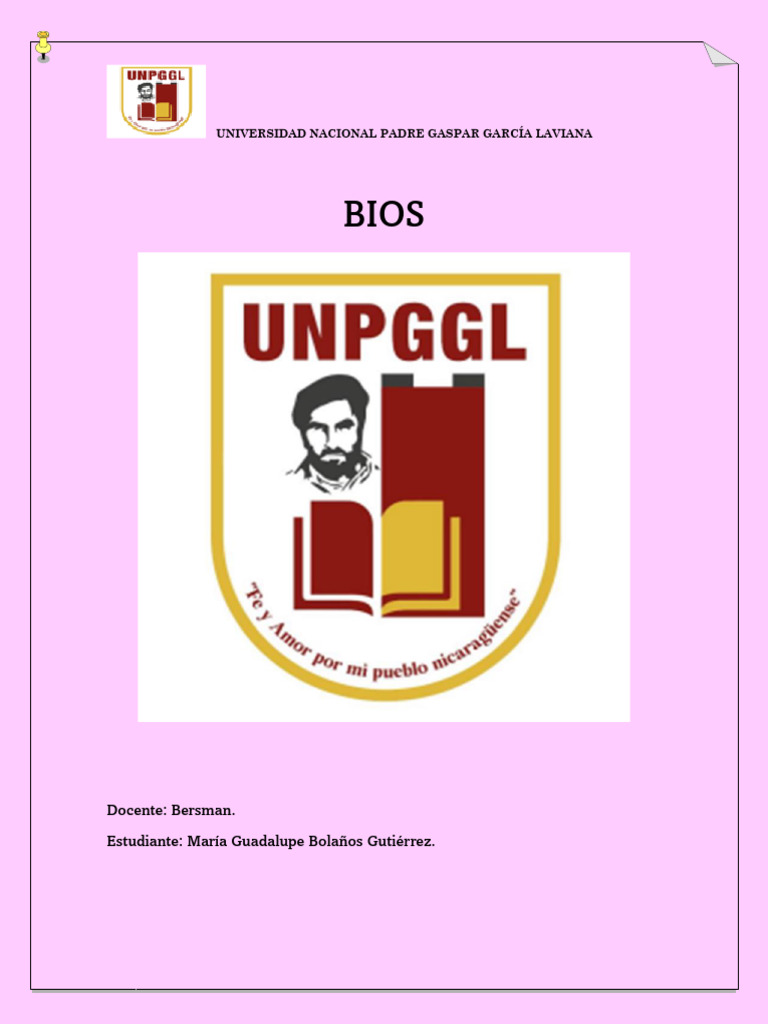 BIOS Trabajo de Maria Bolaños 2do año Ing. | PDF | Arranque | Bios