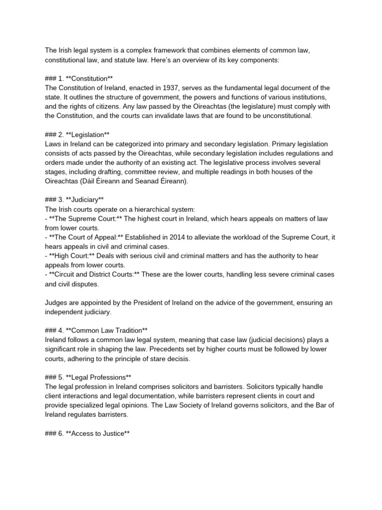 The Irish Legal System | PDF | Barrister | Solicitor