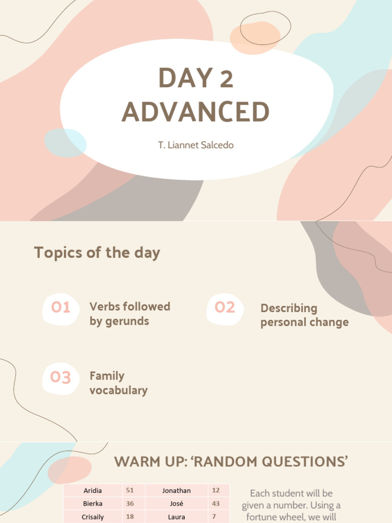 Advanced - Day 2 Eip 2021 | PDF | Subject (Grammar) | Verb