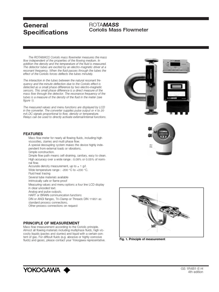 ROTAMASS | PDF | Flow Measurement | Pressure