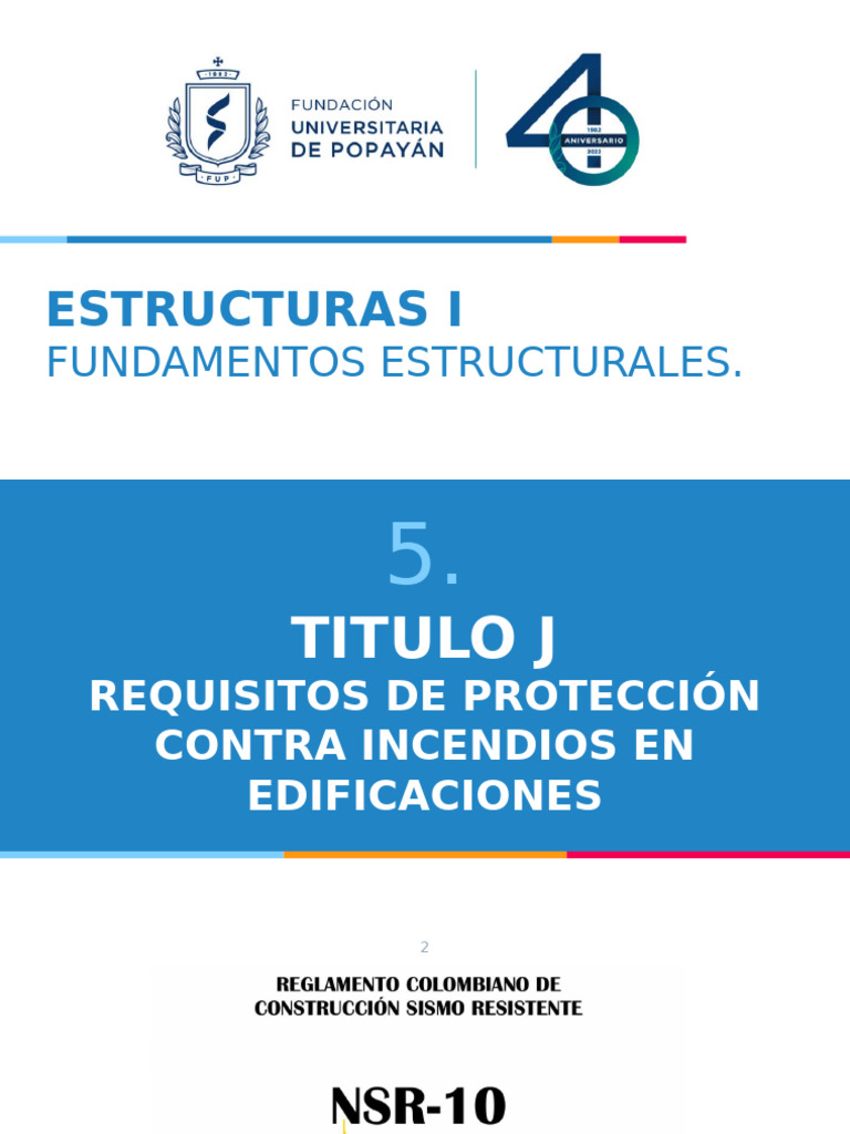 Clase 06 Titulo J NSR 10 | PDF | edificio | Incendios