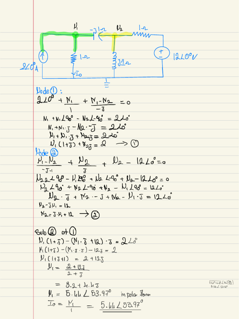 Electrical Node Calculations and Analysis | PDF