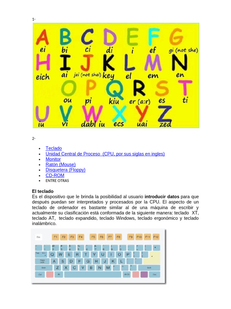 Abecedario en Ingles Con Pronunciacion | PDF | Disco flexible | Unidad ...