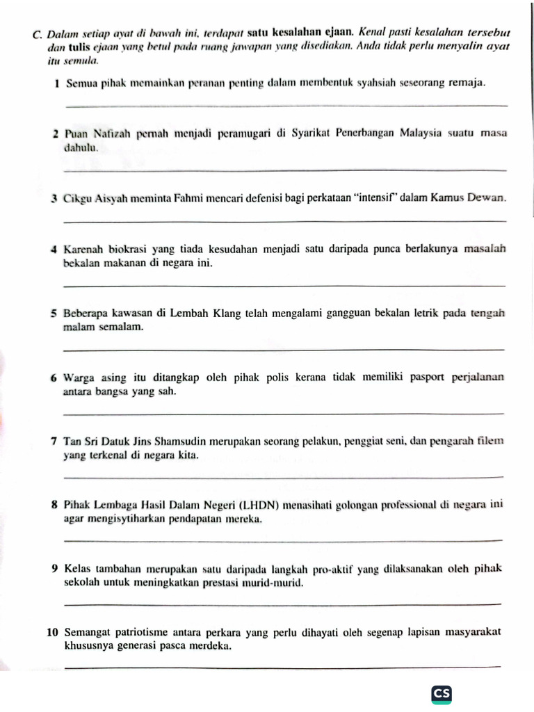 BM Latihan | PDF