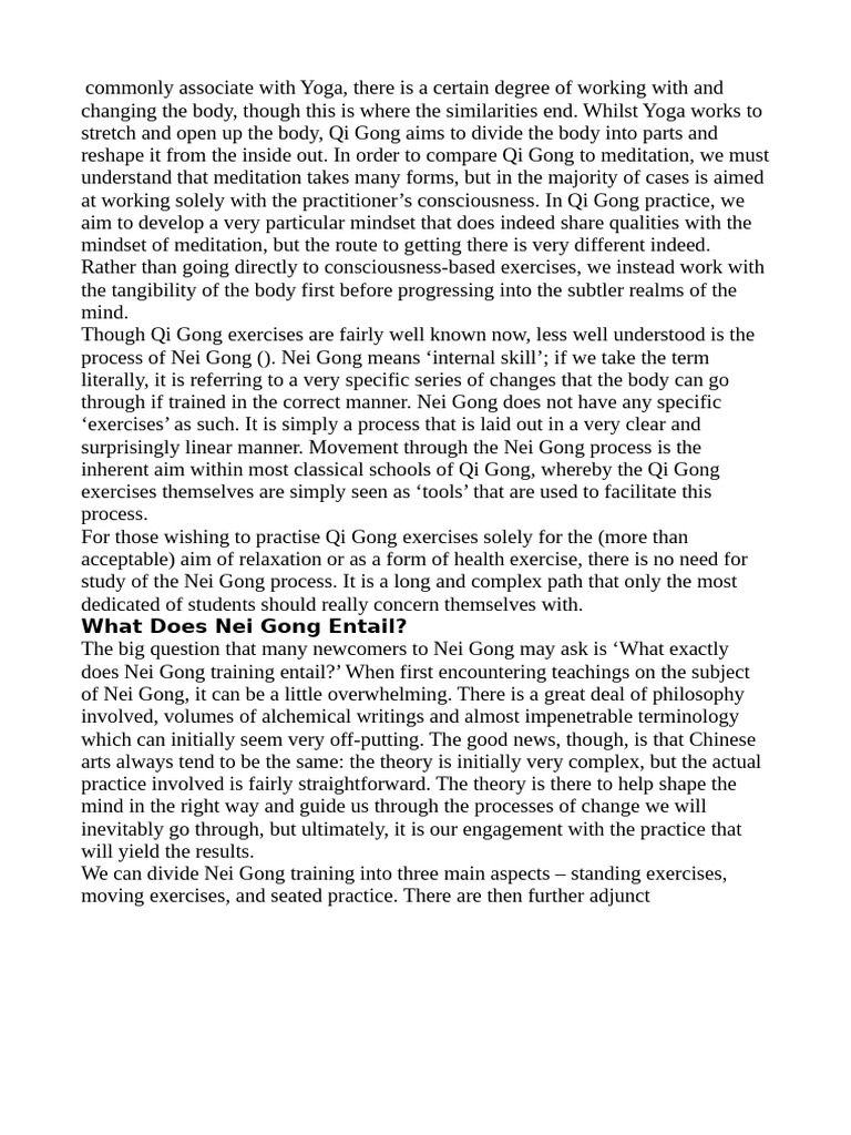 New OpenDocument Text | PDF | Meditation | Qigong