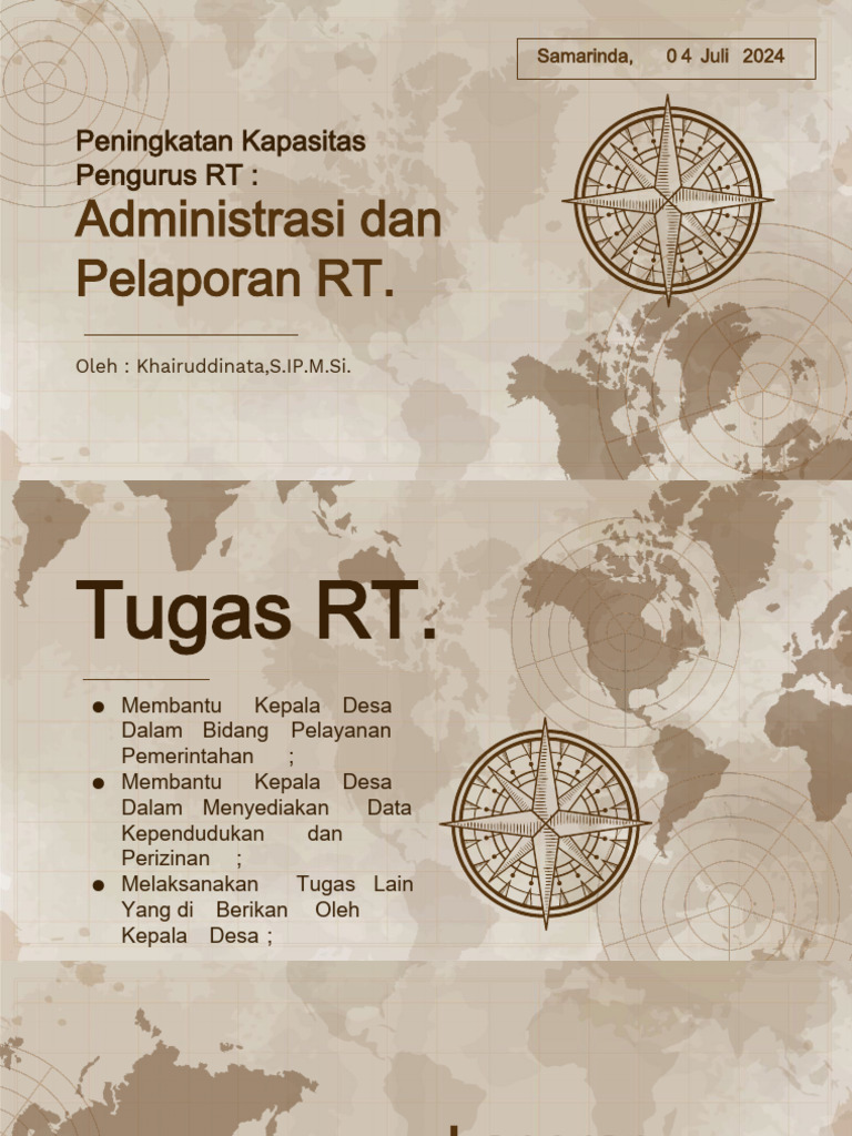 Materi Administrasi Dan Pelaoran RT - Jby Tengah | PDF | Hukum
