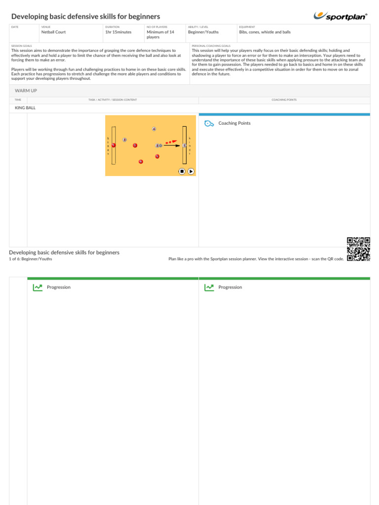 Beginner Defensive Skills in Netball | PDF | Defender (Association ...