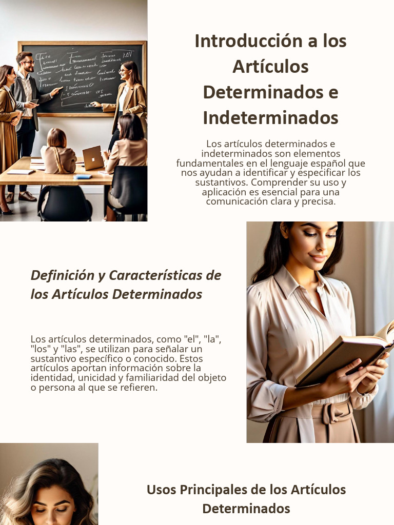 Introduccion A Los Articulos Determinados e Indeterminados | PDF | Sustantivo