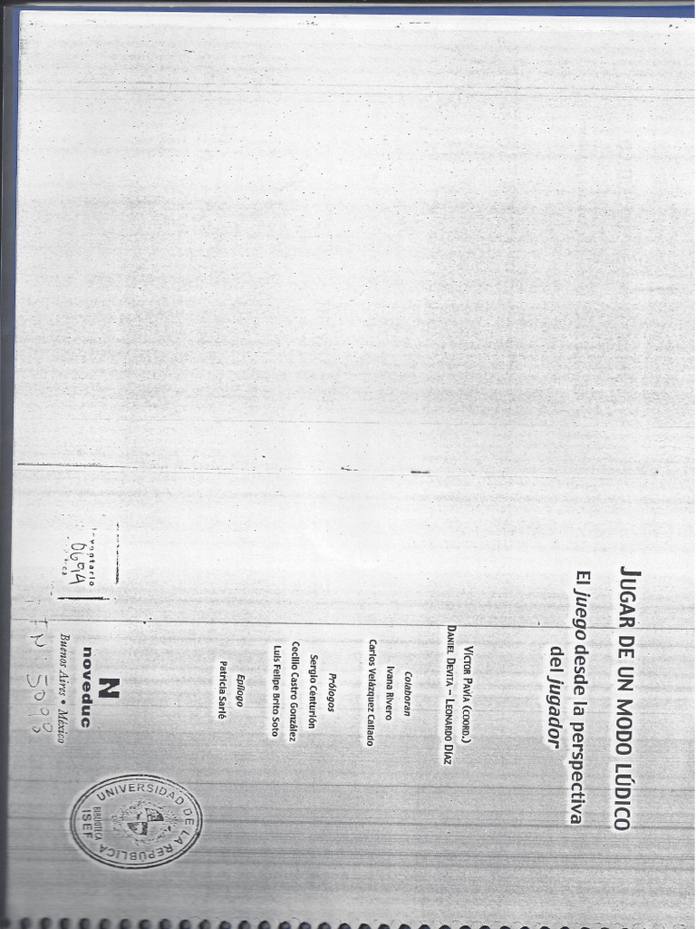 Pavía, V. Et. Al (2006) - Jugar de Un Modo Lúdico | PDF